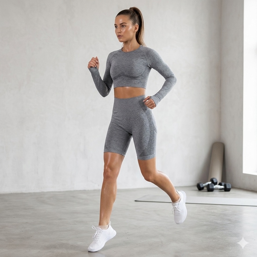 Kimberly | Shorts | Gray Seamless Biker Shorts | Poshmark